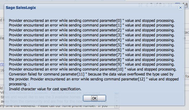 Errors Caused By Invalild Dates In The Saleslogix Entity Model